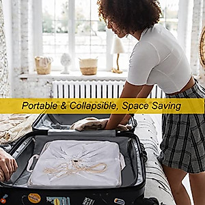 Collapsible Laundry Basket with Lid, 72L Large Dirty Grey Laundry Hamper Organizer, Portable Travel Bag with Handles, Freestanding & Waterproof & DustProof, for Laundry Towels Toys