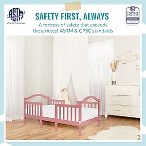 Dream On Me Rosie Toddler Bed in Classic Rose