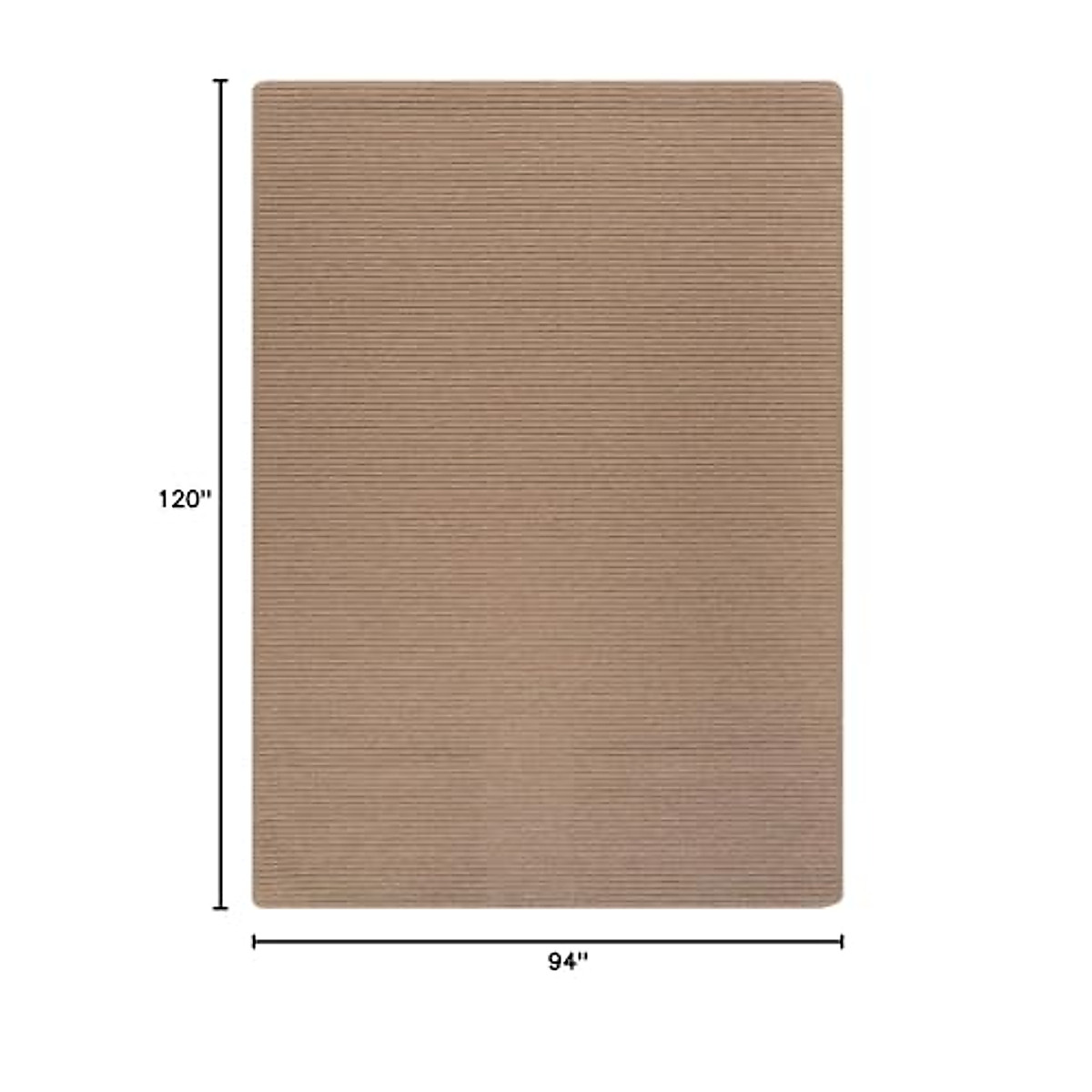 Beverly Rug Non-Slip Modern Rug 8x10 Solid Traditional Rubber Backing Machine Washable Soft Thin Indoor Area Rugs for Living Room Stain Resistant Non Shedding Casual Carpet (8 x 10 Beige)