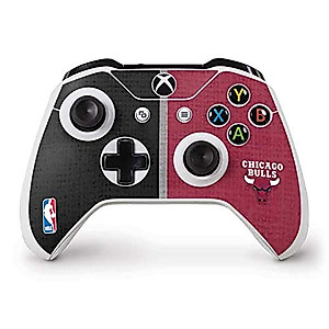 Skinit Decal Gaming Skin compatible with Xbox One S Controller - Officially Licensed NBA Chicago Bulls Canvas Design