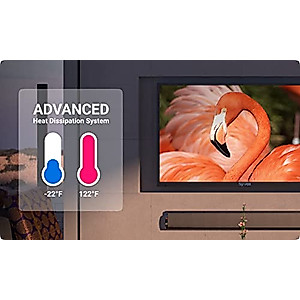 SYLVOX Outdoor TV, 65 inch Waterproof 4K Smart TV, Outdoor Television Support Bluetooth WiFi for Full Sunshine Areas 1500nits (2022, Pool Series)