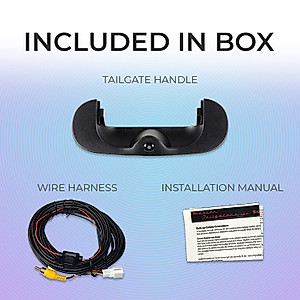 Master Tailgaters Black Tailgate Bezel with Backup Camera Replacement for Dodge Ram (1994-2001) | IP68 Waterproof | HD Camera | Parking Grid Lines Available | Easy to Install