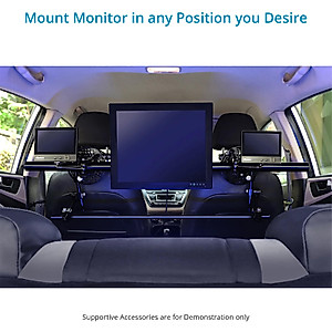 PROAIM Universal Backseat Monitor Control System for in-Car Rigging. Adjustable Double -Seat System Mount Monitor/Wheel/Joystick. Offers Monitoring of Car Chasing Sequences (P-BKST-02)