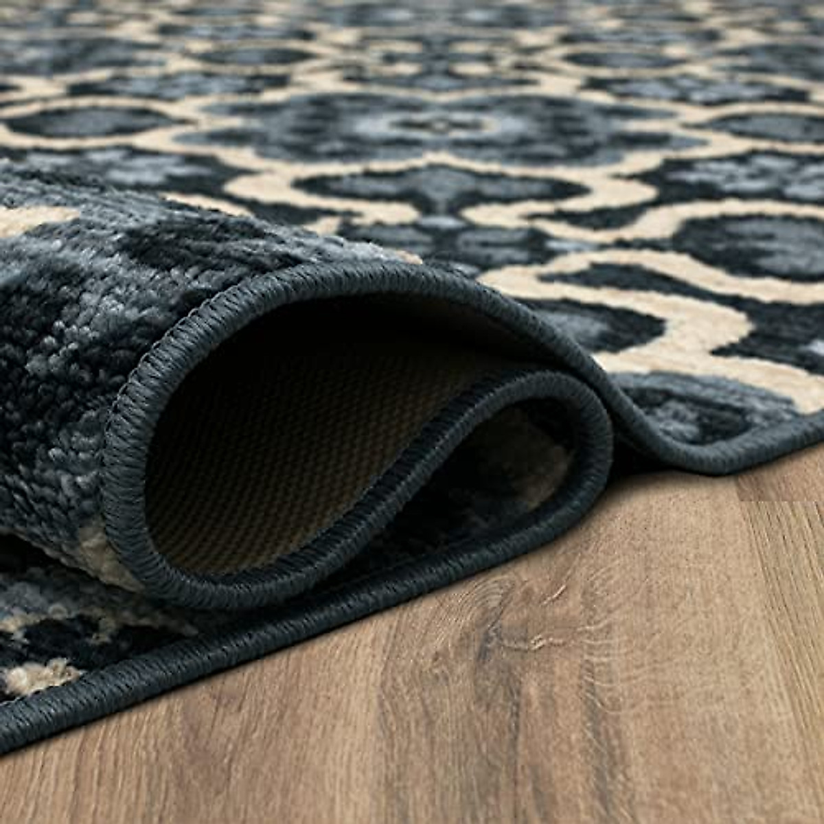 Mohawk Home Soho Marjorelle Gardens Floral Printed Area Rug, 5'x8', Blue