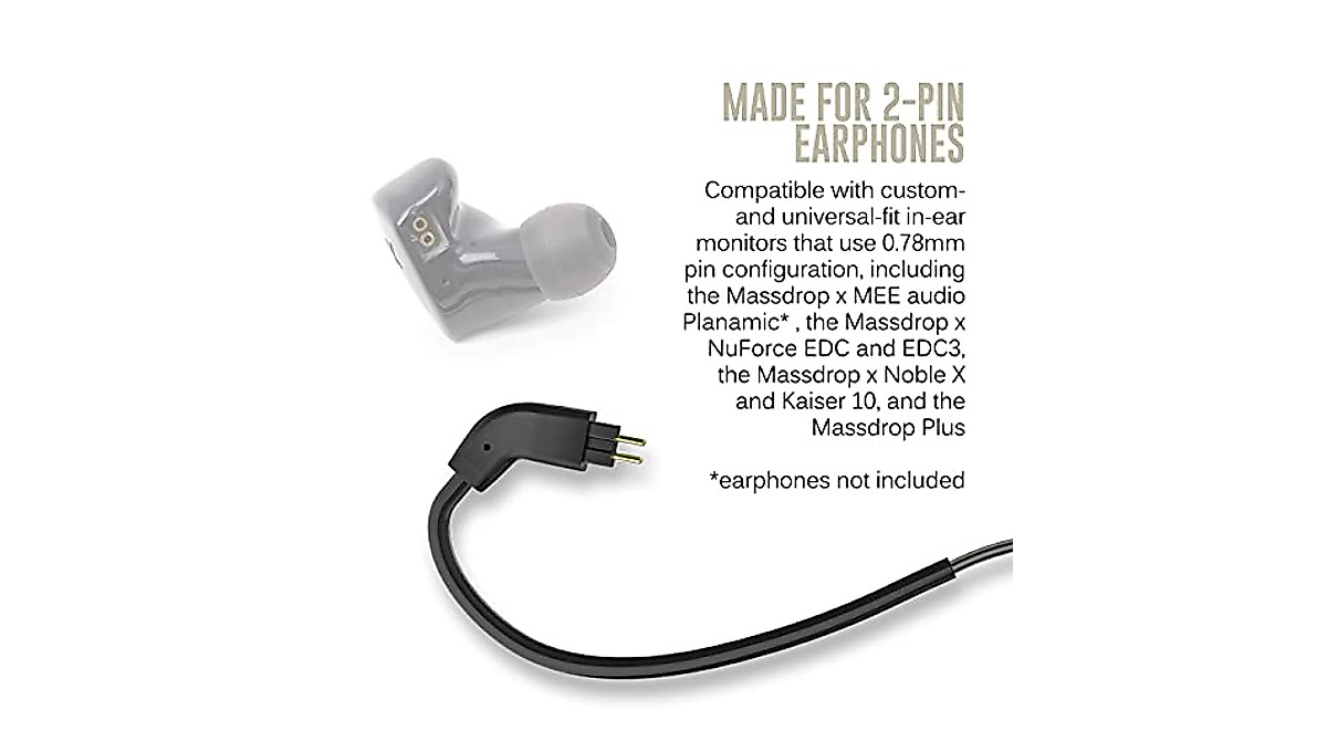 MEE Audio Bluetooth Adapter Cable for 2-Pin Ear Monitors