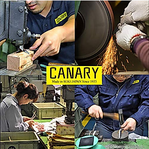 CANARY Corrugated Cardboard Cutter Dan Chan, Safety Box Cutter Knife [Non-Stick Fluorine Coating Blade], Made in JAPAN, Yellow (DC-190F-1) (Bulk 5 pcs)
