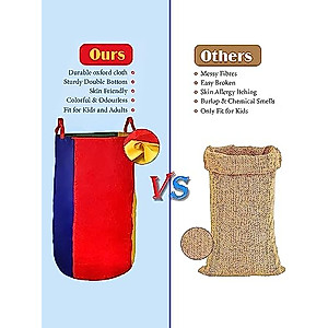 Outdoor Games Potato Sack Race Bags for Kids Adults, Egg Spoon Relay Race, Bands, Birthday Party Field Day Family Reunion Easter…