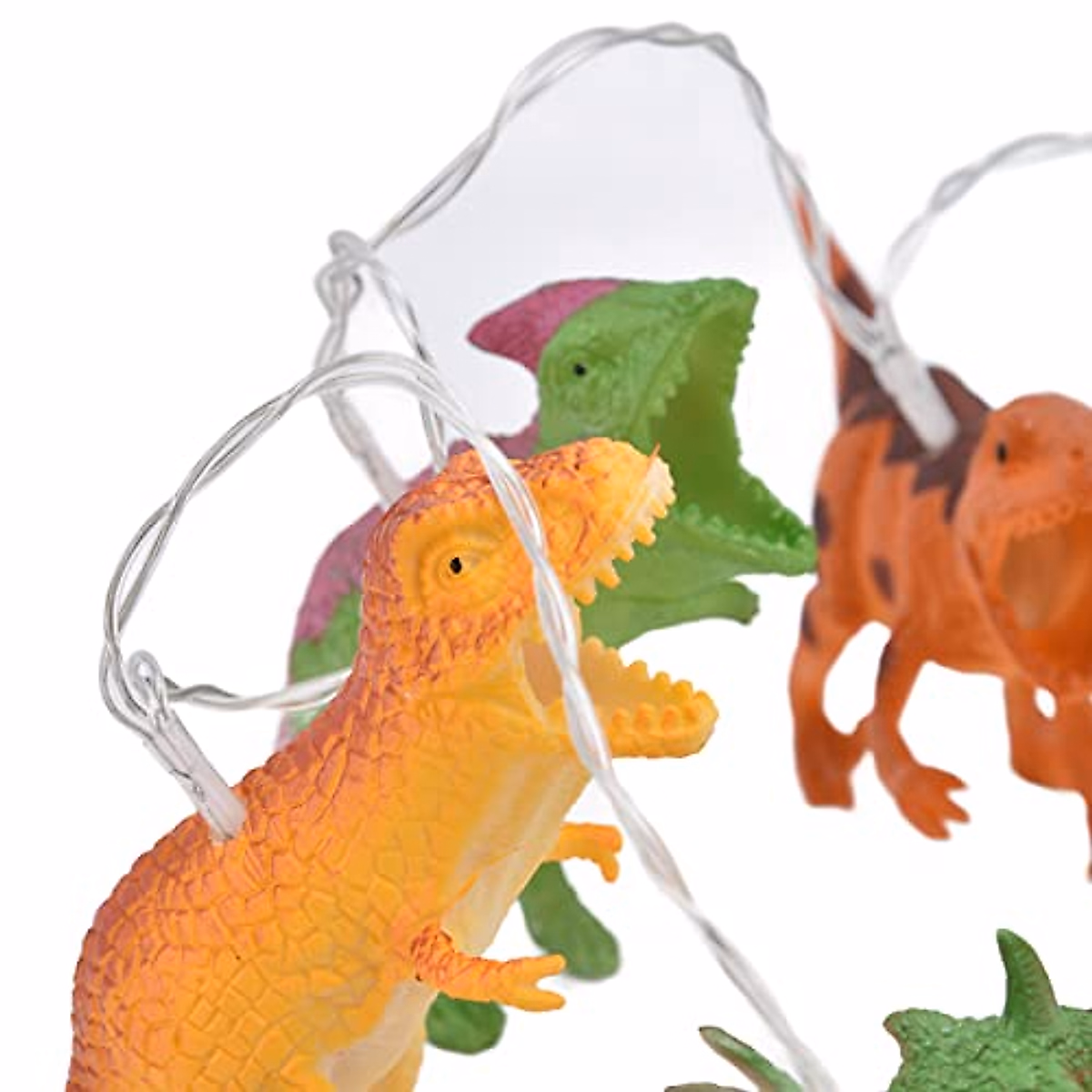 Battery Operated String Lights, Romantic Decorations Warm White Light LED Dinosaur String Lights IP43 Waterproof for Homes for Children for Gardens