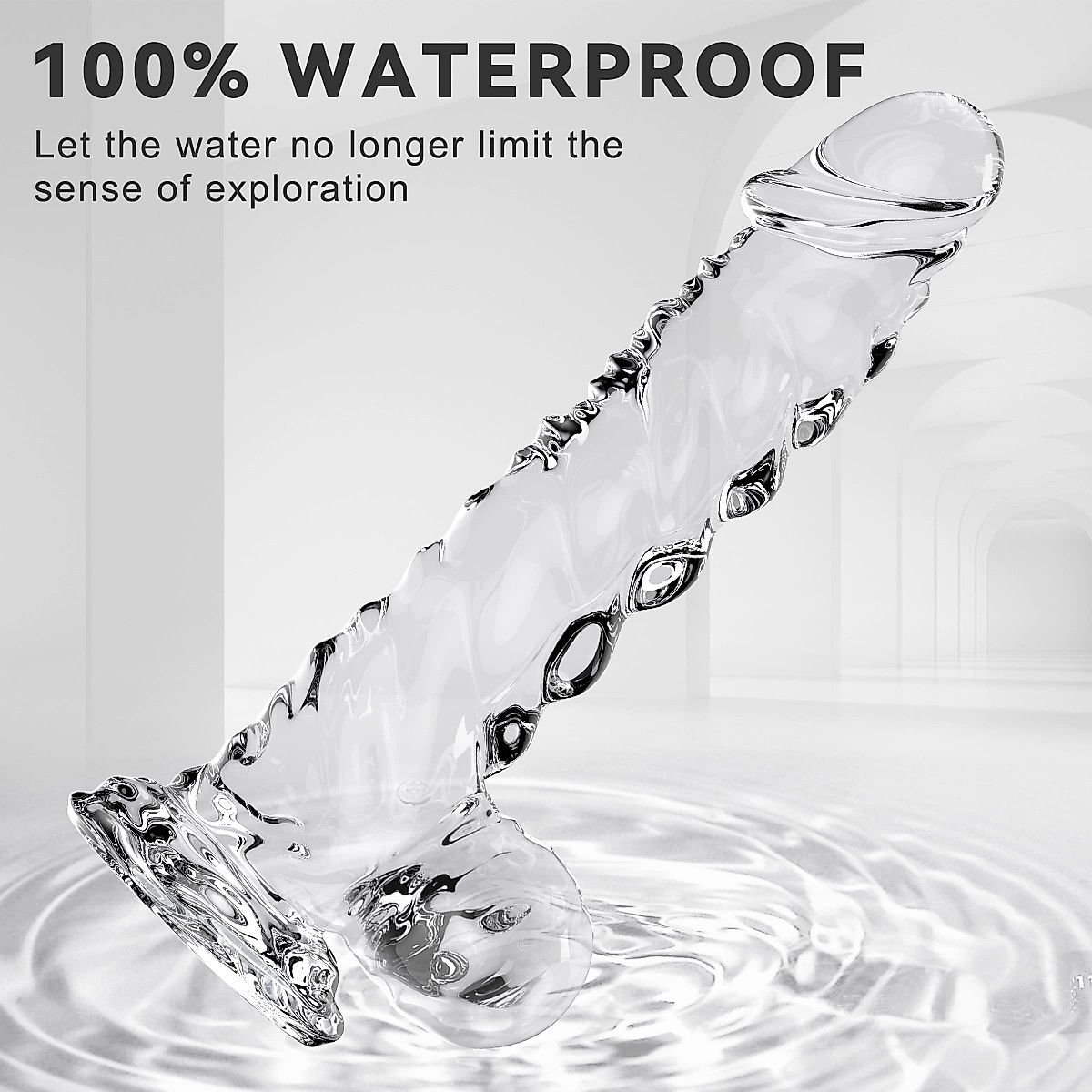 8.2 Inch Clear Dildo Sex Toys - Soft Realistic Dildos with Suction Cup Monster Dildo with Hands-Free Play Curved Shaft and Ball Fake Penis, Anal G Spot Dildo Suitable for Beginner Women and Gay