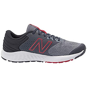 New Balance Men's 520 V7 Running Shoe, Grey/Red, 12