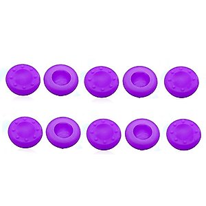 10 x Thumbstick Thumb Grip Stick Silicone Cap Cover Joystick Grips for PS4 PS3 PS2 PS4 Pro Slim Xbox One Xbox One Slim Xbox One Elite Xbox 360 Controller Purple