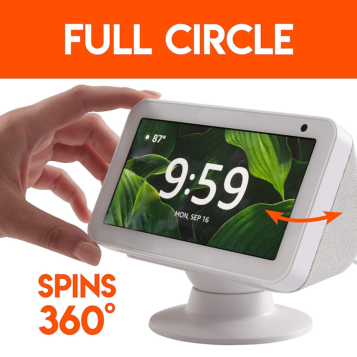 Made for Amazon Tilt + Swivel Stand for the Echo Show 5 - White