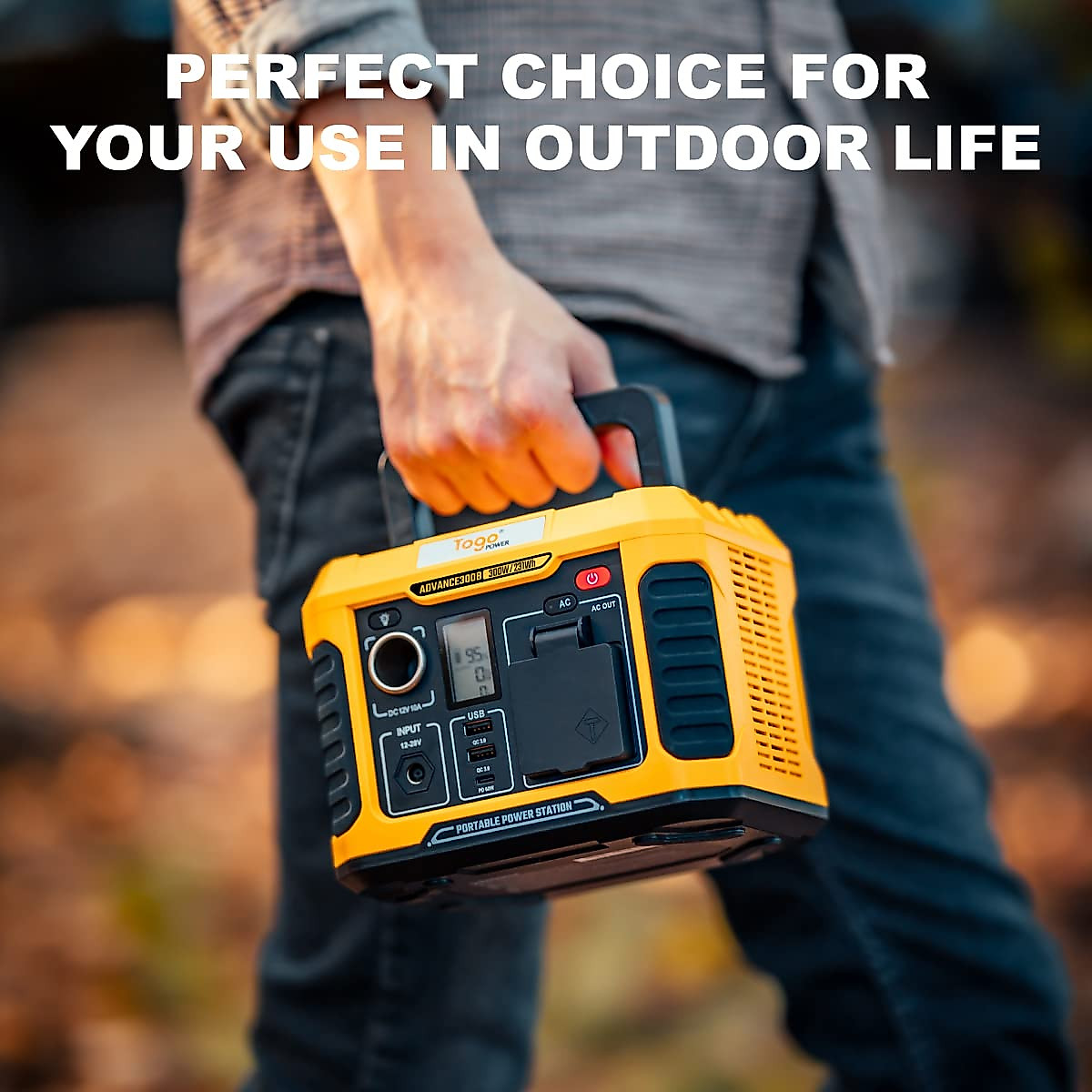 TogoPower Portable Power Station 300W, Outdoor Solar Generator (Solar Panel Not Included) 231Wh Backup Lithium Battery, 120V Pure Sine Wave AC Outlet for Camping Travel Hunting Blackout Home Emergency