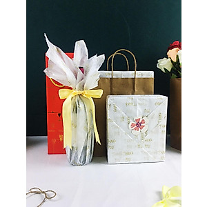 Bzumoot Gift Wrap Tissue Paper for Gift Bags 50 Sheets Thank You 20 * 28 Inches Tissue Paper Wrapping Large White Gold Bulk DIY Tissue Paper for Graduation Birthday Thanksgiving (Thank You Love)