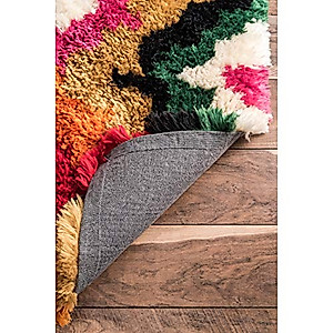 nuLOOM Abbey Carnival Handmade Shag Area Rug, 4 ft x 6 ft, Multi