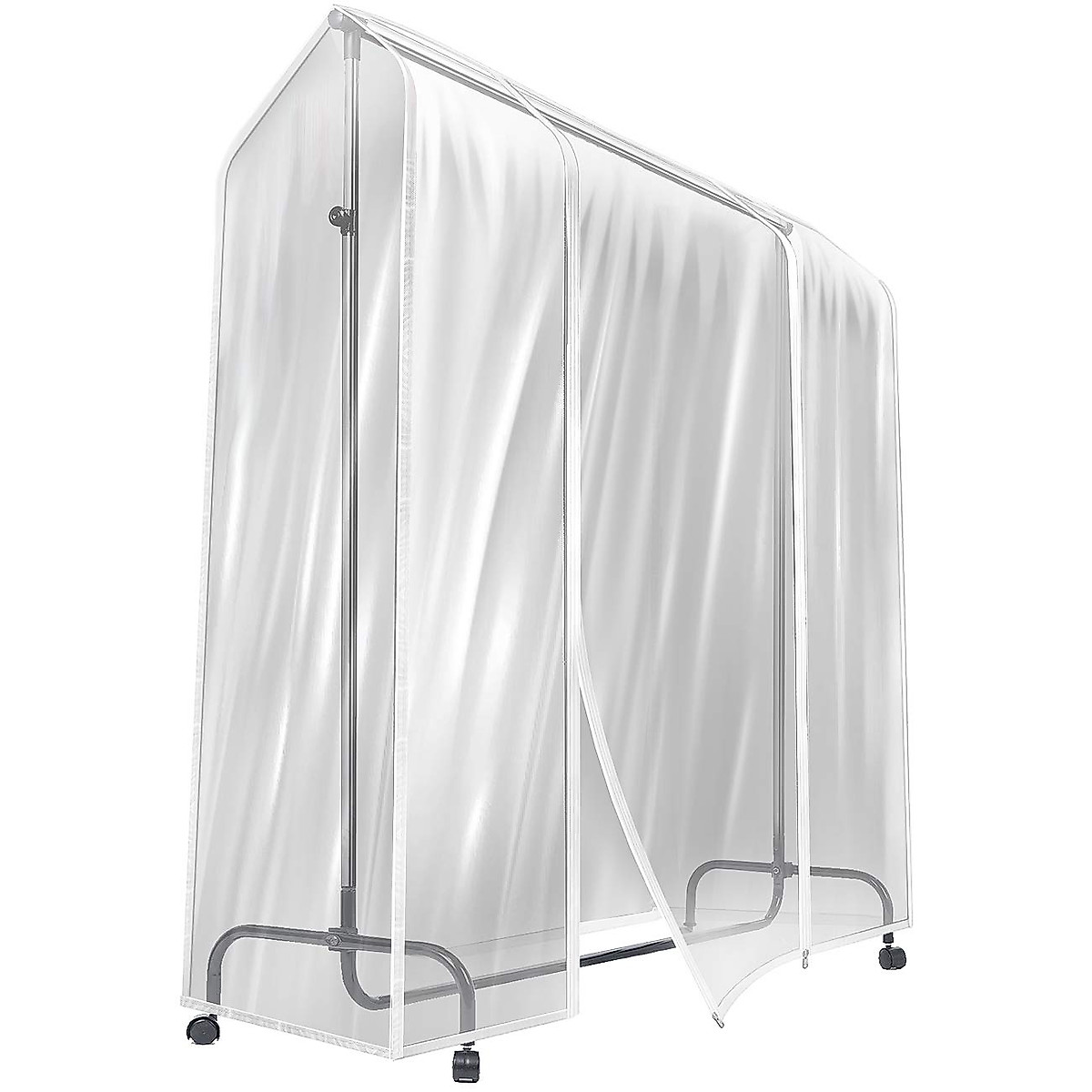 Sorbus Garment Rack Cover - 6 Ft Transparent Clothes Rail Cover, Garment Coat Hanger Protector Clothing Storage for Dresses, Suits, Coats, and more