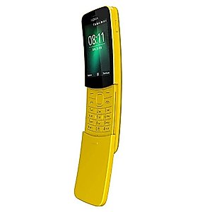 Nokia 8110 4G (2018) Singe-SIM TA-1071 SS 4GB (GSM Only, No CDMA) Factory Unlocked 4G Smartphone (Yellow) - International Version