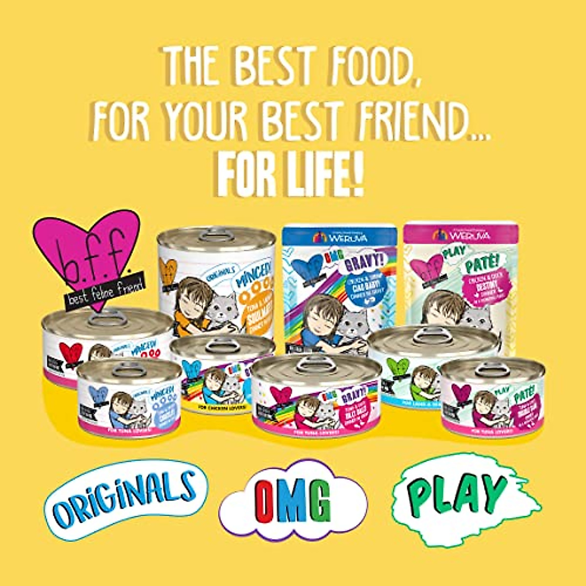 Weruva B.F.F. OMG - Best Feline Friend Oh My Gravy!, Chicken Cloud 9 with Chicken in Gravy, 5.5oz Can (Pack of 8)