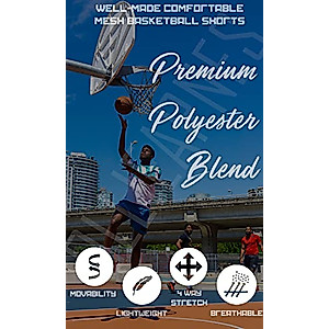 OLLIE ARNES Men's Basketball Shorts - Pack of 3 Mesh Athletic Shorts, Big and Tall Gym Workout Shorts with Pockets(S-6X) SET3_BLK_DKGREY_NAV XL