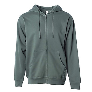 Independent Trading Co. Midweight Full-Zip Hooded Sweatshirt XL Alpine Green