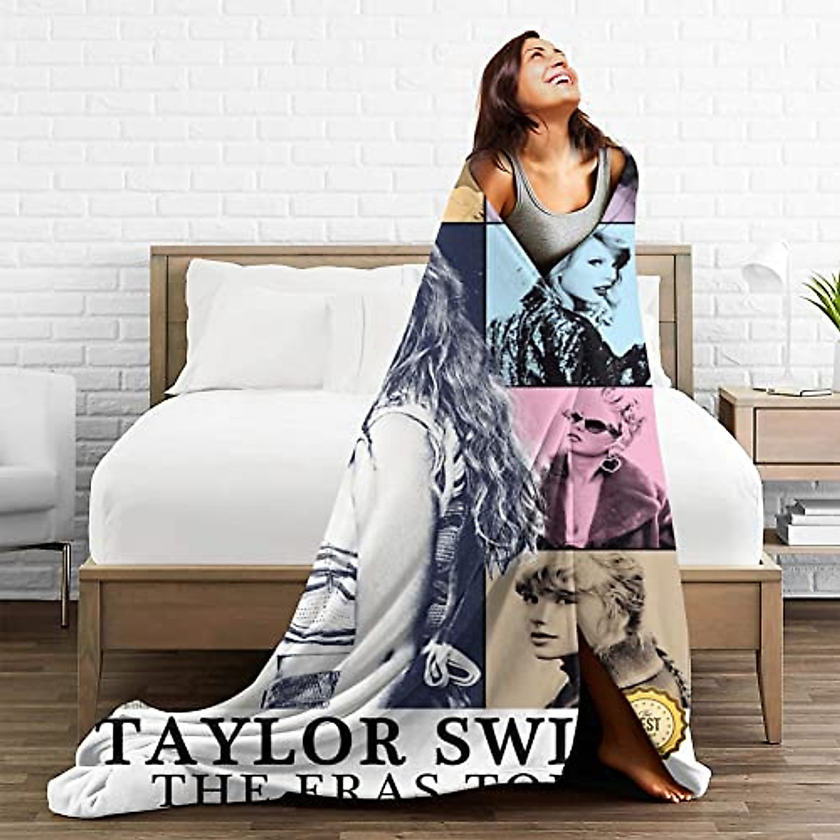 Taylor ERAS Tour Swift Blanket Throw for Bedroom Sofa Soft Warm Party Decorations Taylor ERAS Tour Swift Blanket Throw for All Seasons 50"X40"