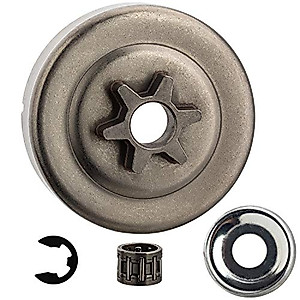 ANCIRS 3/8 6T Clutch Drum Sprocket Washer E-Clip Kit for STIHL Chainsaw MS170 MS180 MS210 MS230 MS250 017 018 021 023 025 1123 640 2003