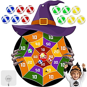 Halloween Dart Board for Kids Halloween Games Toys Gifts for Kids, Halloween Decorations Witch Hat Party Favor, Halloween Party Supplies Indoor Outdoor Party Games Halloween Treats for Kids Boys Girl