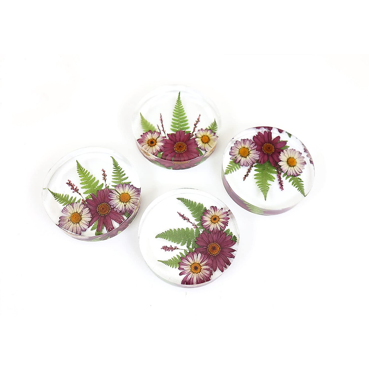 Resin Tray Molds Silicone, 12" Large Round Deep Tray Resin Mold and 4 Piece Round Deep Coaster Molds, Silicone Tray Board Table Resin Mold & Handles, Floral Preservation Bouquet Resin Mold