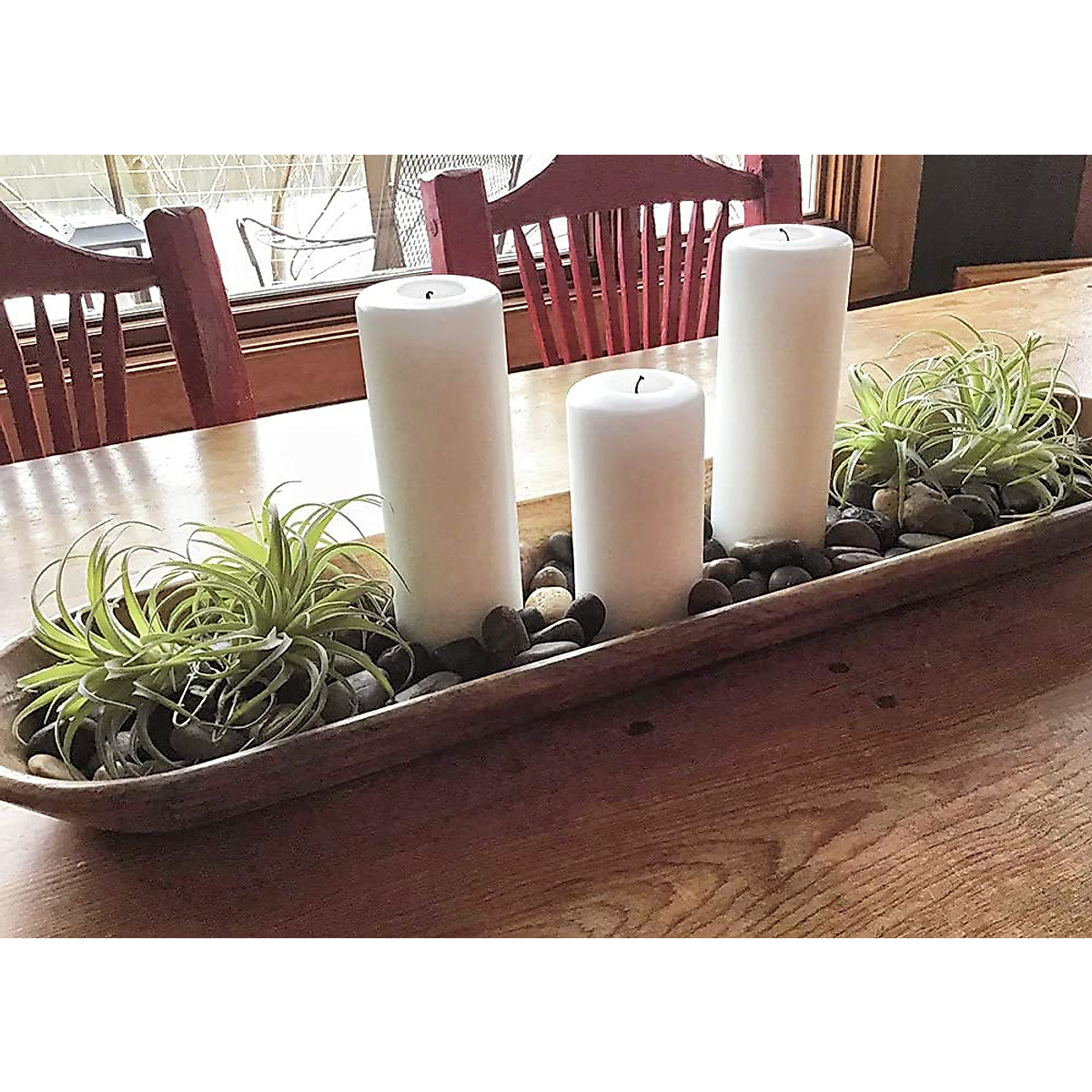 Artificial Air Plants Faux Succulents Plants Unpotted Small Tillandsia Look Real in Flocked Green Premium Crafting DIY Floral Decor for Home Garden Office Party, 3 pcs