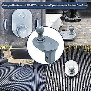 GNXA4085, 4" Offset Ball Compatible with B&W Turnoverball Gooseneck Trailer Hitches, Heavy Duty Gooseneck Hitch Ball Extender | 20000 lbs GTW/ 5000 lbs VTW, 2-5/16 Inch Diameter Ball