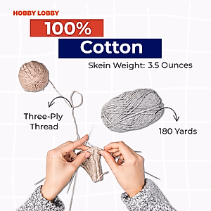 I Love This Cotton Medium Yarn for Crocheting & Knitting – Soft Yarn Skein – 180 Yards of 100% Cotton Yarn for Crocheting Blankets, Hats, & More – DIY Handcrafting Accessories