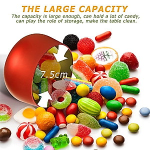 ARTIBETTER 12pcs Candle Tin Empty Tinplate Cans Round Candle Jars Candle Containers Candy Party Favors Box Holder 4oz for Candle Making Beads Buttons Storage Red