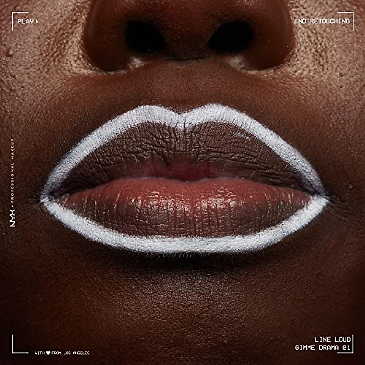 NYX PROFESSIONAL MAKEUP Line Loud Lip Liner, Longwear and Pigmented Lip Pencil with Jojoba Oil & Vitamin E - Gimme Drama (White)