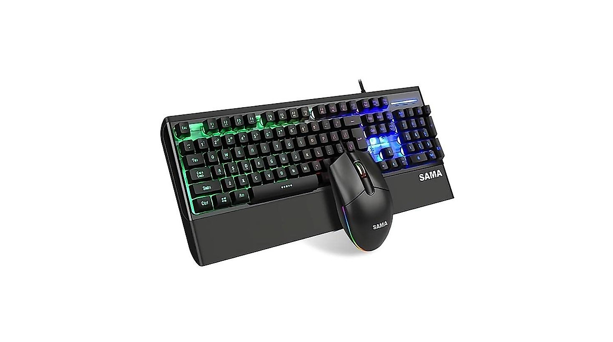 SAMA HJ9525 RGB Gaming Mechanical Keyboard and Mouse Set Wired 108 Keys ...