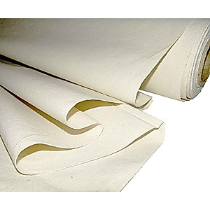 Mybecca Unprimed Cotton Canvas Fabric 7oz Natural Duck Cloth 63" Wide, 10 Yards