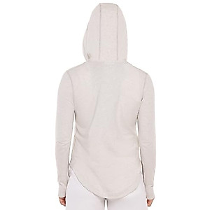 Coolibar UPF 50+ Women's LumaLeo Zip-Up Hoodie - Sun Protective (XX-Small- Light Grey Heather)