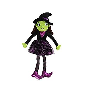 QURAN Witch Dolls Cute Little Witch Plush Halloween Witch Plush Toy Lovely Stuffed Witch Doll for Halloween Party Decor Halloween Baby Toys &66& (Color : Black, Size : 40cm/15.75in)