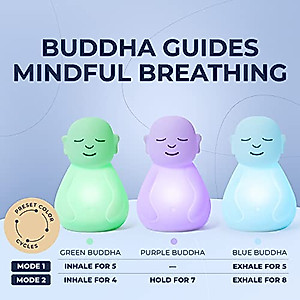 Mindsight 'Breathing Buddha' Guided Visual Meditation Tool for Mindfulness | Slow Your Breathing & Calm Your Mind for Stress & Anxiety Relief | Perfect for Adults & Kids