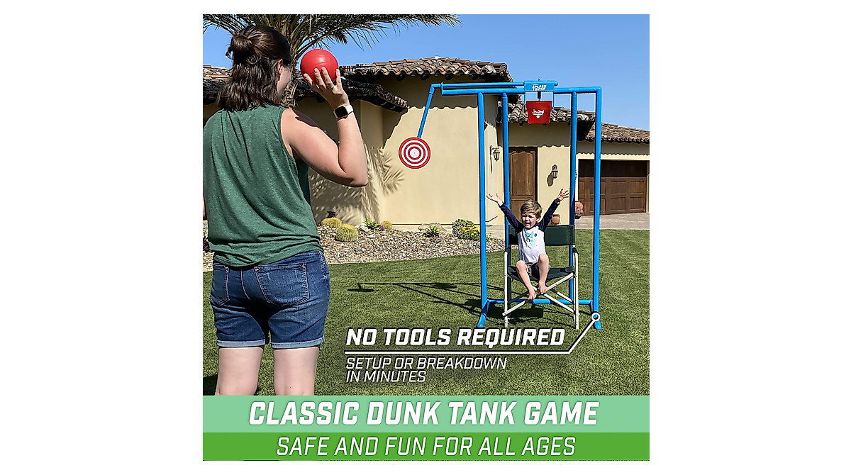 GoSports Splash Tower Water Dunk Game - Water Soaking Dunk Tank for ...