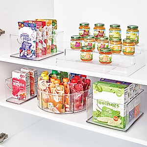 iDesign Recycled Plastic Cabinet and Pantry Storage Bin with Integrated Handles – 10” x 8” x 5”, Clear Bin