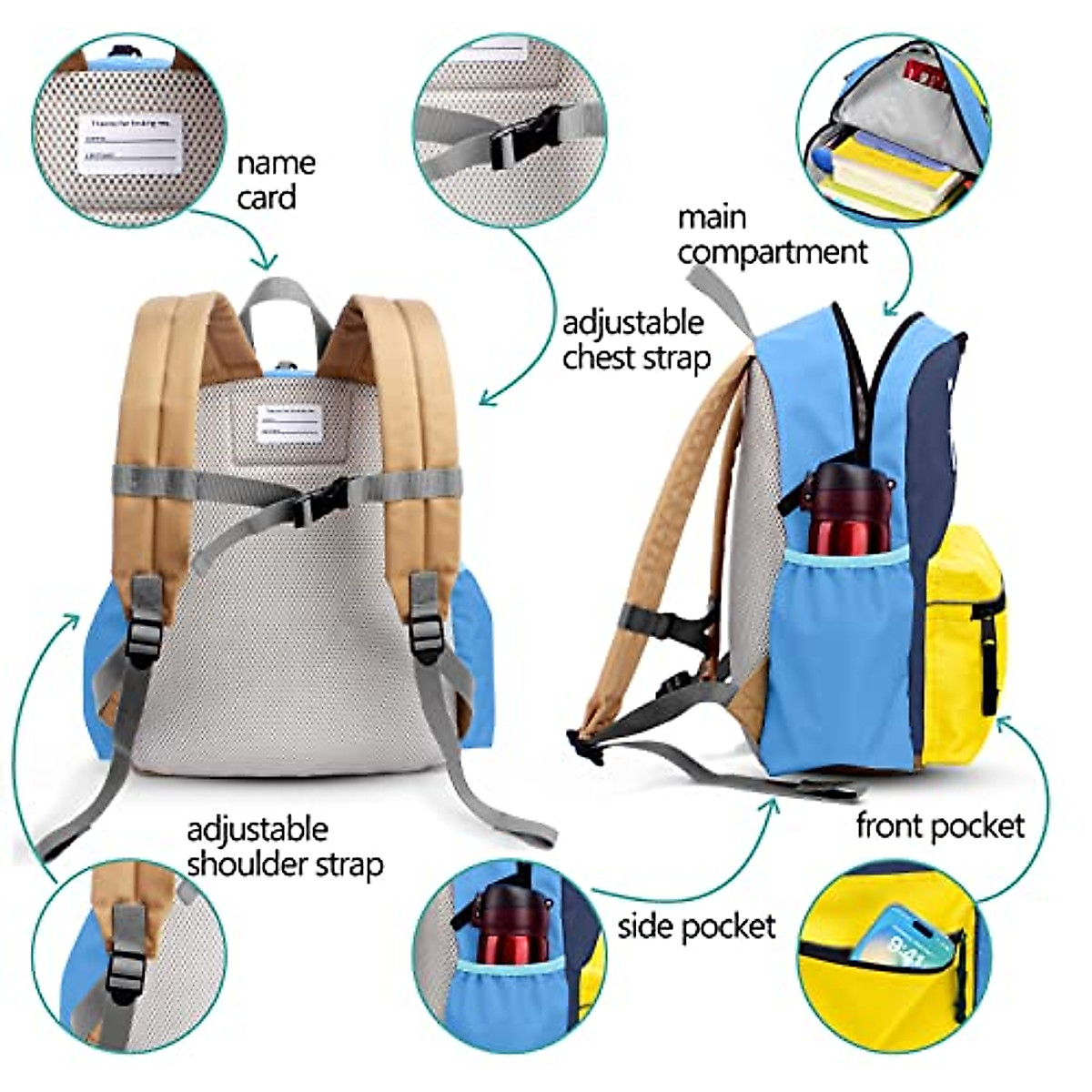 Preschool Toddler Backpack For Boys Girls, Toddler School Mini Backpack For School & Travel, Small Kids Child Backpacks, Preschool Kindergarten Elementary Toddler bag, 11" H, For Kids 2-4, Small