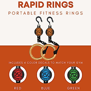 Rapid Ring Sports Gymnastic Rings with Adjustable Straps