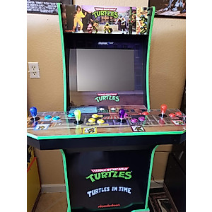 Alvatron Set of 2 Transparent Joystick Bat Top Handles Clear Oval Translucent Ball Tops for Arcade1up, Atgames Legends Ultimate Arcade, Pandora's Box, Mame, Seimitsu, Zippy, JLF Sanwa (Purple/Red)