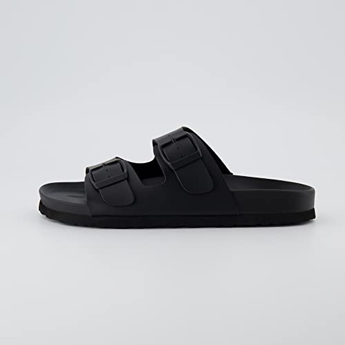 CUSHIONAIRE Women's Lindy soft footbed Sandal with +Comfort, Black 8.5