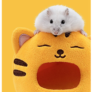 Rat Hamster Warm Bed House Cushion Hamster Bed Hamster Accessories Hamster Hideout Hamster Cotton Nest Winter Warm Mushroom House Small Pet Golden Bear Honey Bag Gliding Supplies Plush