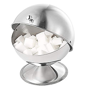Newness Stainless Steel Multi-purpose Sugar Bowl with Roll Top for Home & Kitchen