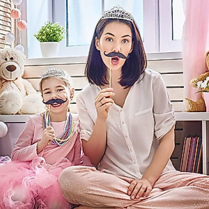 AOPRIE Diane Birthday Crowns for Women Silver Tiaras for Girls Crowns for Girls Rhinestone Crystal Decor Headband