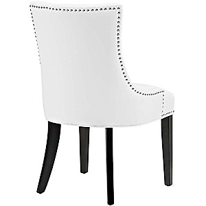 Hawthorne Collections 20.5" Modern Faux Leather Dining Side Chair in White