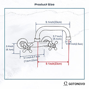 Oil Rubbed Bronze 8’’ Shower Faucet 2 Lever Handle Bathtub Spout 3 Function Bathroom Wall Mount Kitchen Faucet 8’’ Center 9’’ Spout Reach 2 Cross Handle Victorian Kitchen Sink Faucets