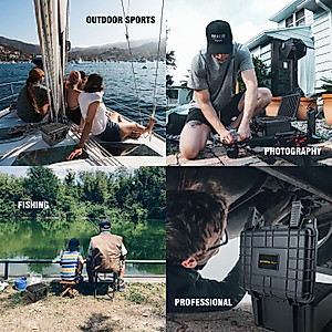 Olympia 10.47" Waterproof Hard Case with DIY Customizable Foam, Fit use of Gear, Equiment, Camera and so on